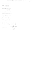 Simultaneous Equations Worksheet With Answer printable pdf download