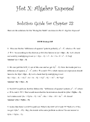 Hot X: Algebra Exposed Solution Guide For Chapter 23 printable pdf download