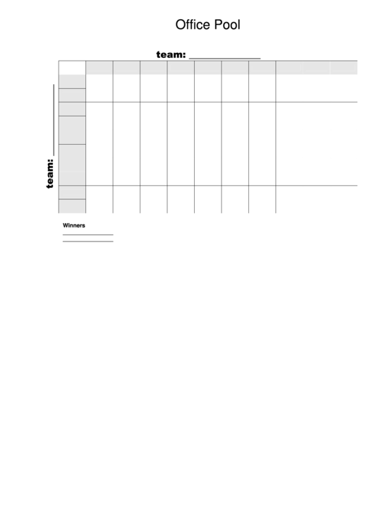 Office Pool Party Template printable pdf download