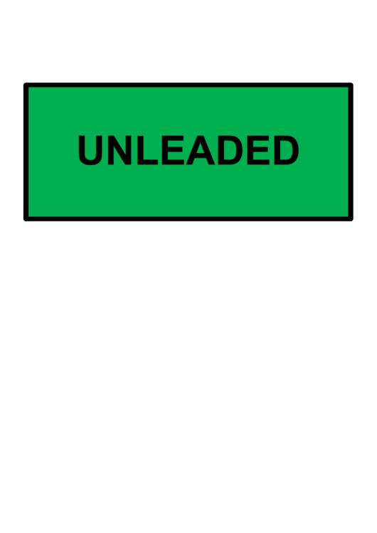 Unleaded Fuel Sign Template printable pdf download
