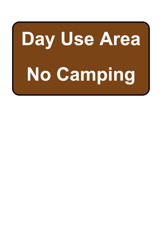 Day Use Area Sign printable pdf download