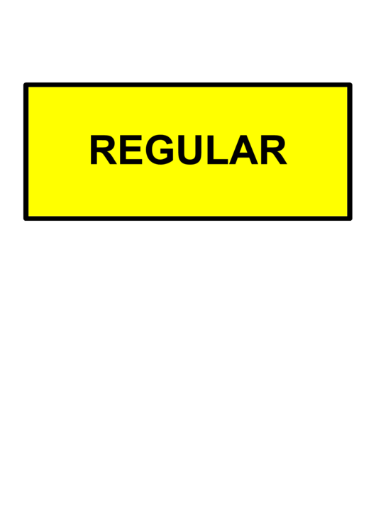 Regular Fuel Sign Template printable pdf download