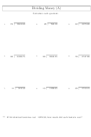 Dividing Money Worksheet With Answer Key printable pdf download