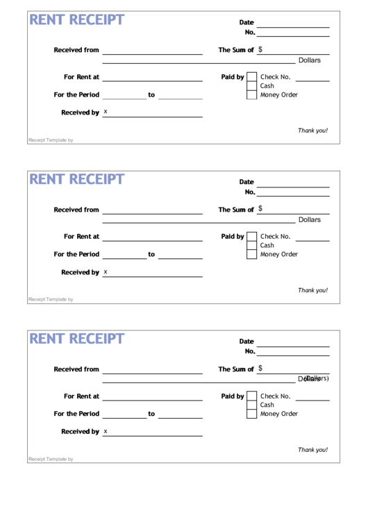Fillable Rent Receipt Template Fillable Printable Pdf Download