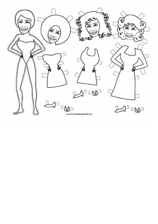 Sher Paper Doll Coloring Pages printable pdf download