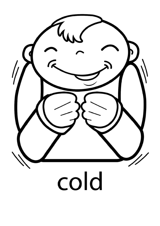 Cold Sign (Sign Language Words) printable pdf download