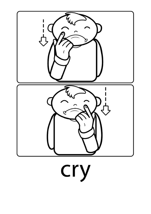 Cry Sign Template printable pdf download