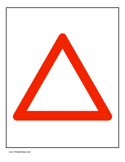 Danger Triangle Sign Template printable pdf download