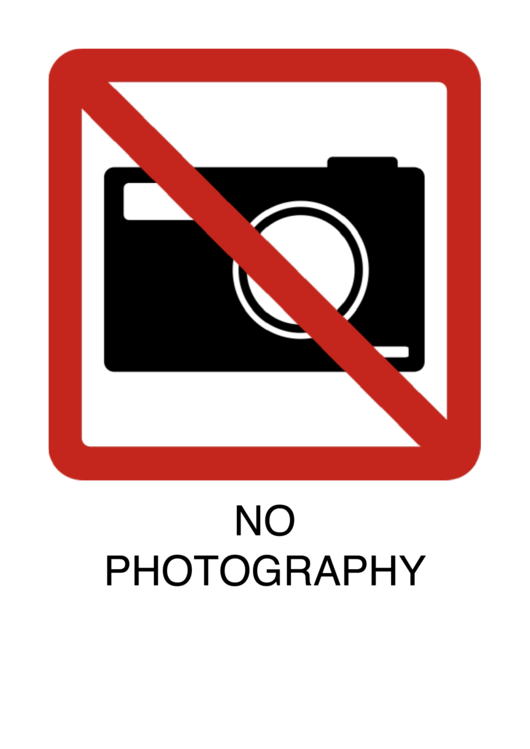 No Photography printable pdf download
