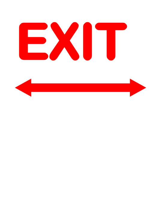 Exit Sign Template printable pdf download
