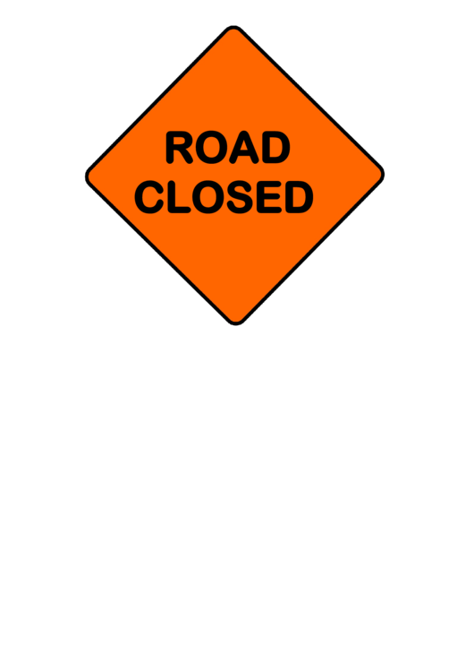 Traffic Road Closed printable pdf download