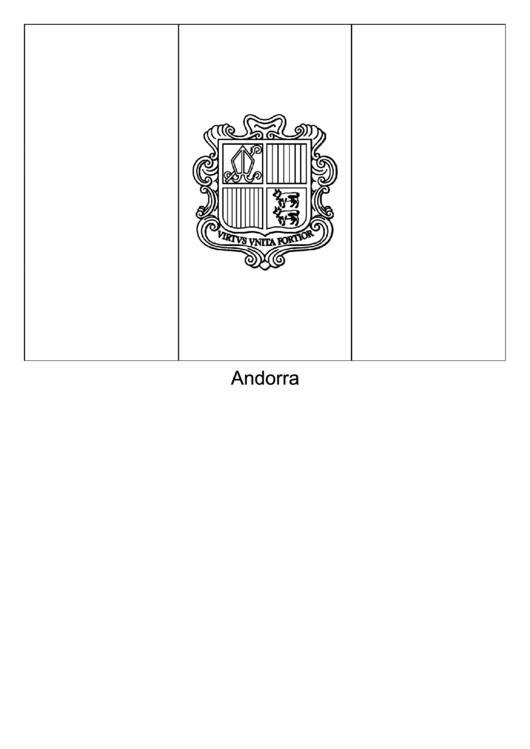 Andorra Flag Template printable pdf download