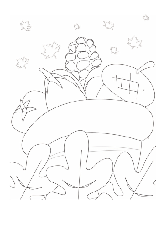 Thanksgiving Acorns Coloring Sheet printable pdf download