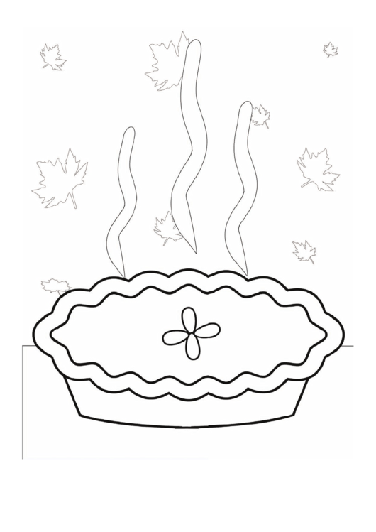 Thanksgiving Whole Pie Coloring Sheet printable pdf download
