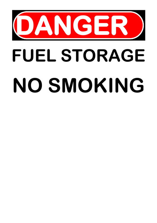 Danger - Fuel Storage printable pdf download