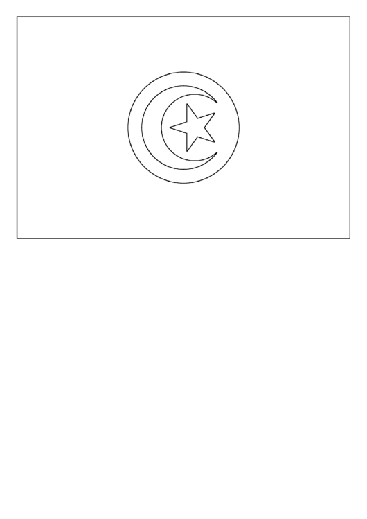 Tunisia Flag Template printable pdf download