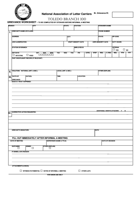 Top 16 Grievance Form Templates free to download in PDF, Word and Excel ...