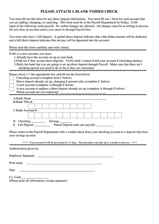 Please Attach A Blank Voided Check printable pdf download