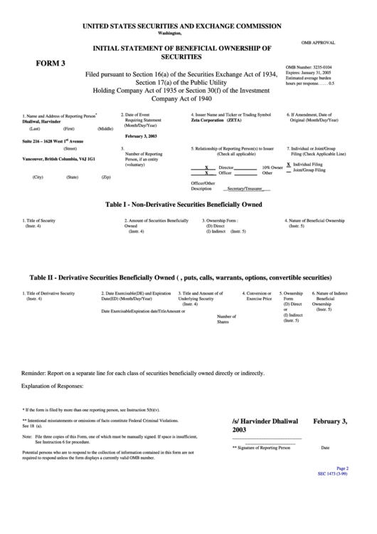 Top Sec Form 3 Templates Free To Download In PDF Format