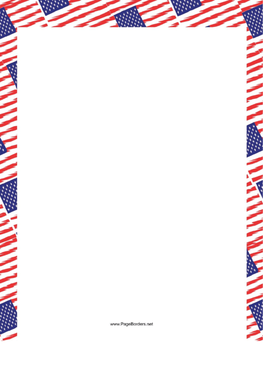 Overlapping American Flags Border printable pdf download