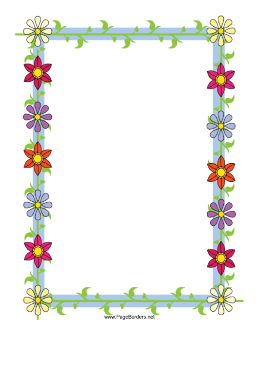 Floral Border printable pdf download