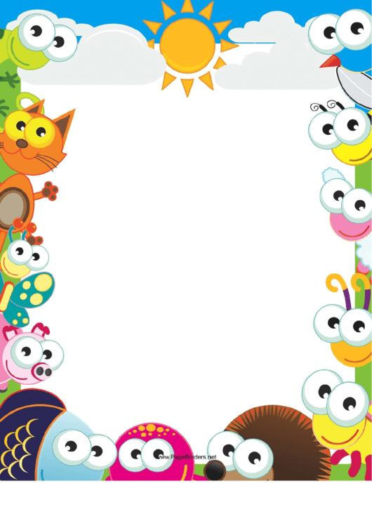 Cute Afternoon Border printable pdf download