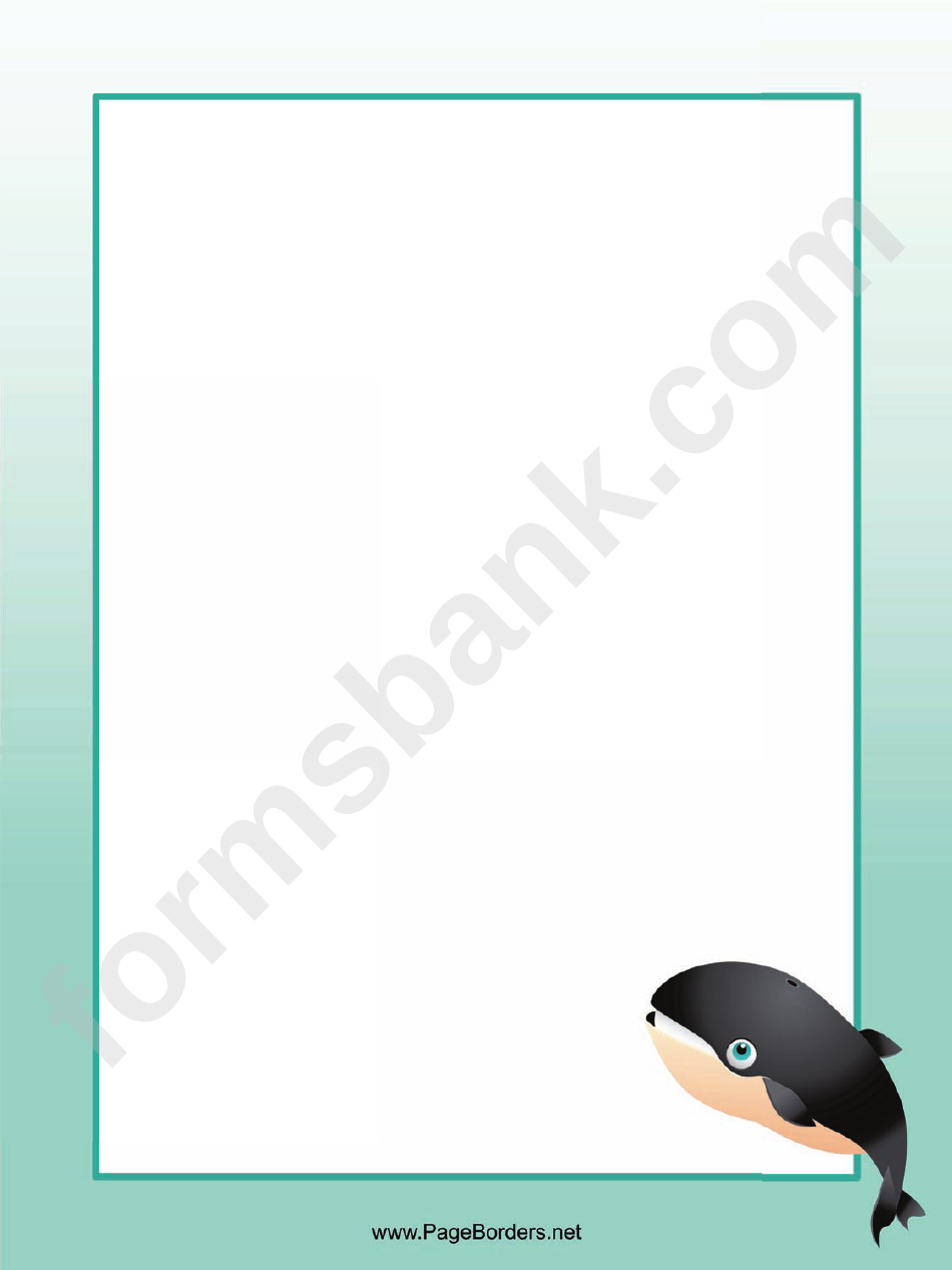 Orca Page Border Template printable pdf download