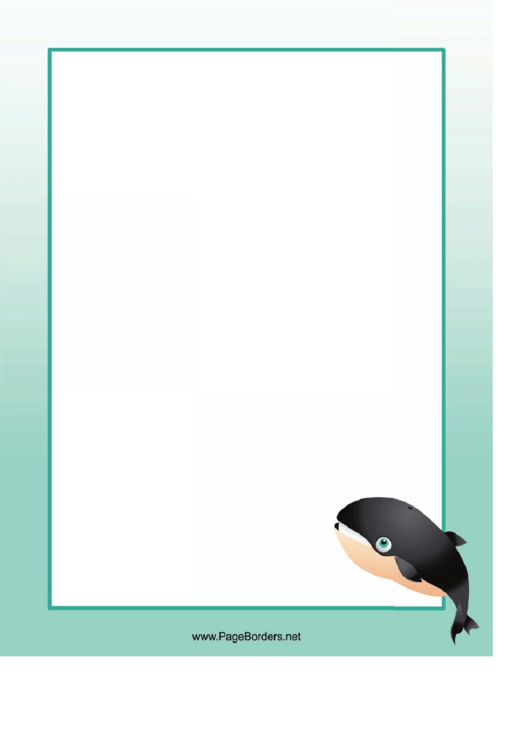 Orca Page Border Template printable pdf download