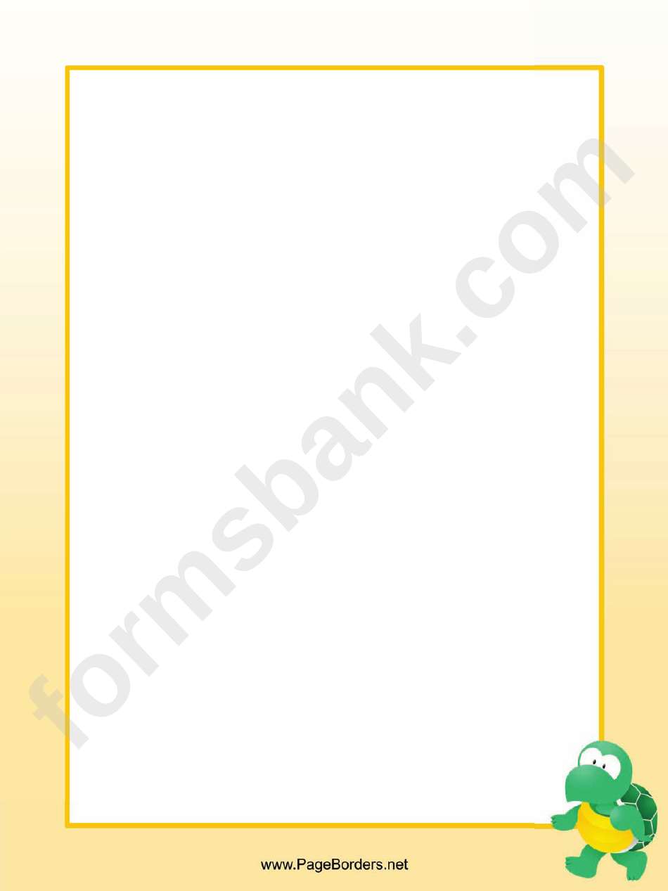 Turtle Border printable pdf download