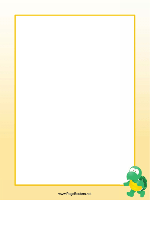 Turtle Border printable pdf download