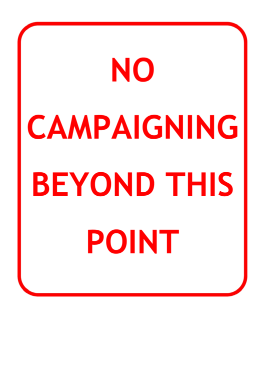 No Campaigning printable pdf download