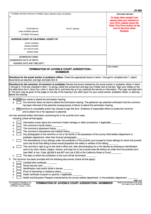 Top California Superior Court Form Jv-365 Templates free to download in ...