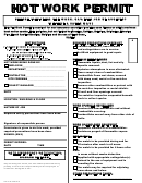 Hot Work Permit Form printable pdf download