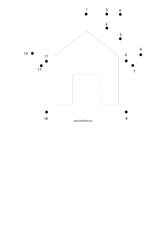House Dot-To-Dot Sheet printable pdf download