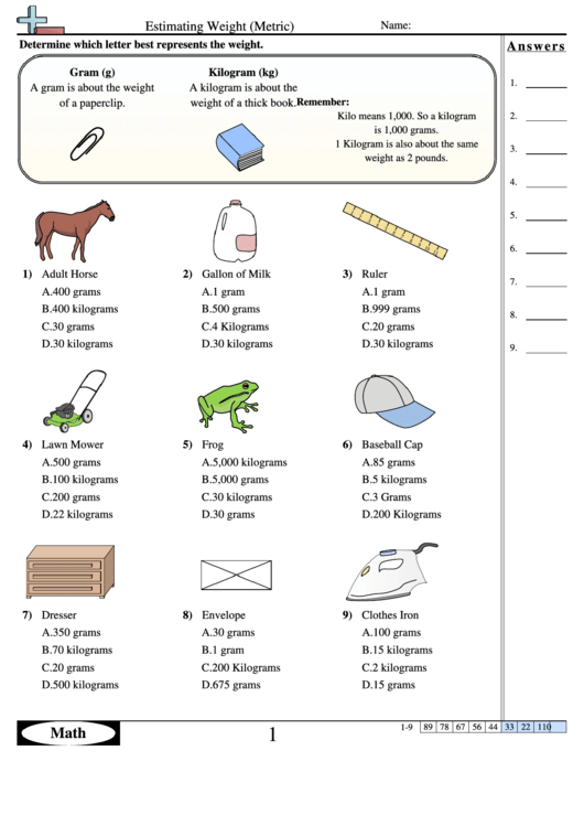 Top 67 Math Weight Worksheet Templates free to download in PDF format