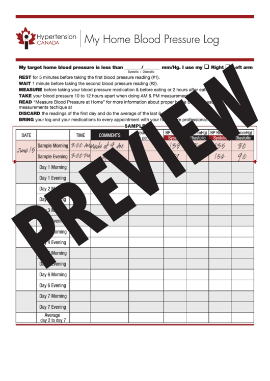 Top 23 Blood Pressure And Pulse Log Free To Download In PDF Format