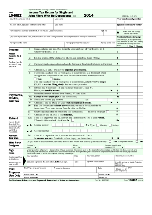 Printable Federal Income Tax Forms Printable Forms Free Online