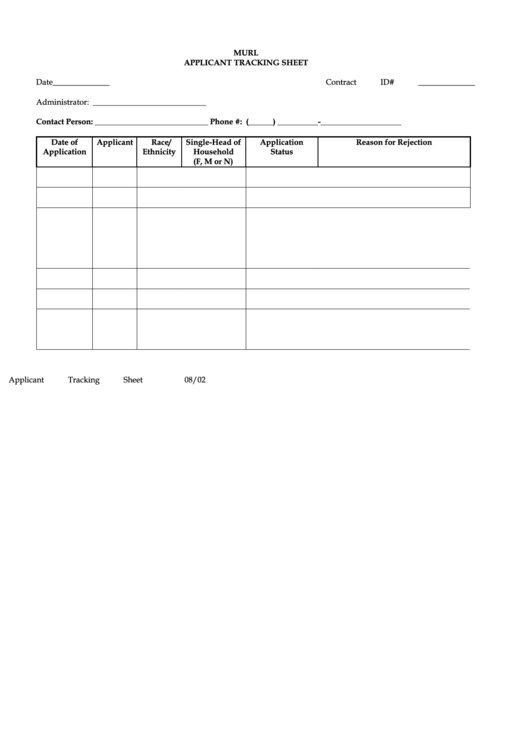 Top Applicant Tracking Spreadsheet Templates free to download in PDF format