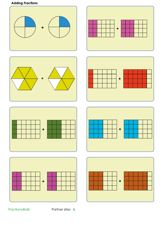 Adding Fractions printable pdf download