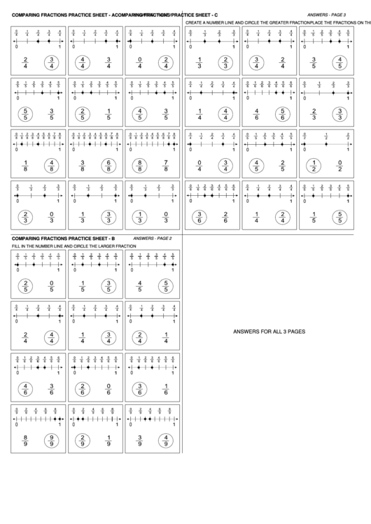 Comparing Fractions Worksheet printable pdf download