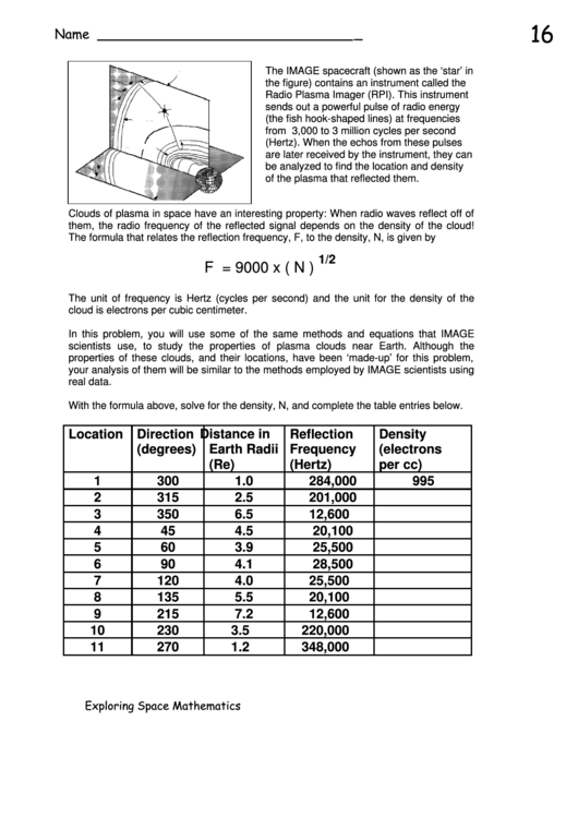 Space Mathematic Problem 16, Plasma Clouds - Nasa printable pdf download