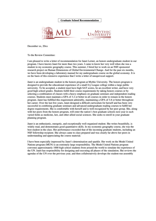 Letter Of Recommendation Sample For Former Employee 2 Printable Pdf Download