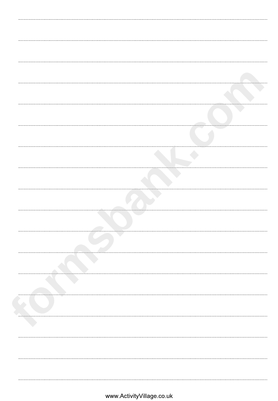 Wide Lined Paper printable pdf download