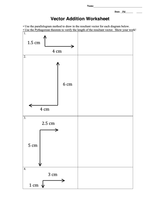 Top 6 Vector Addition Worksheet Templates Free To Download In PDF Format