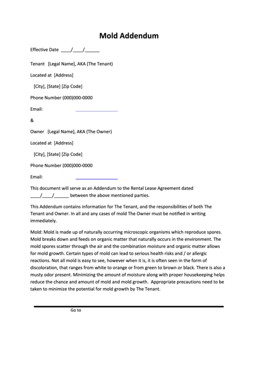 Mold Addendum printable pdf download