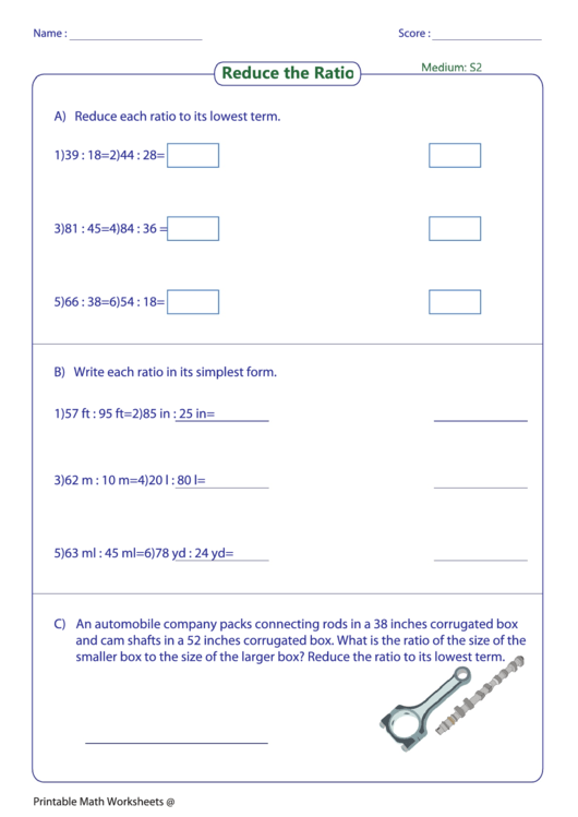 Reduce The Ratio printable pdf download