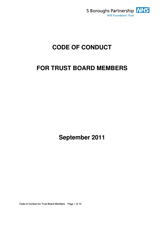 Code Of Conduct printable pdf download