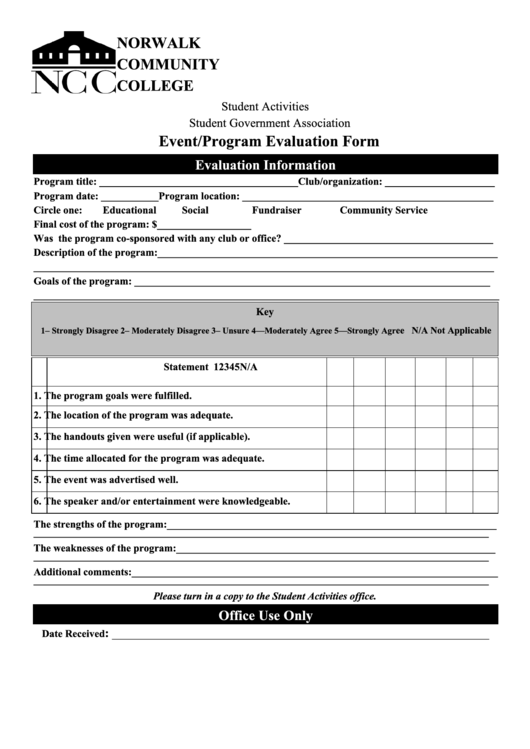 Event/program Evaluation Form printable pdf download