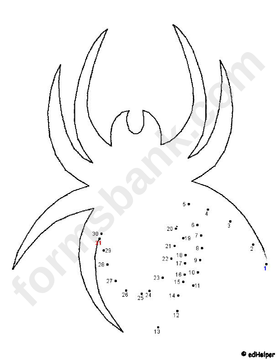 Halloween Count By 1s Dot-To-Dot Sheets printable pdf download