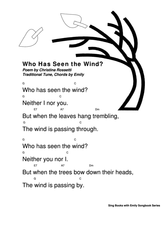 Who Has Seen The Wind printable pdf download